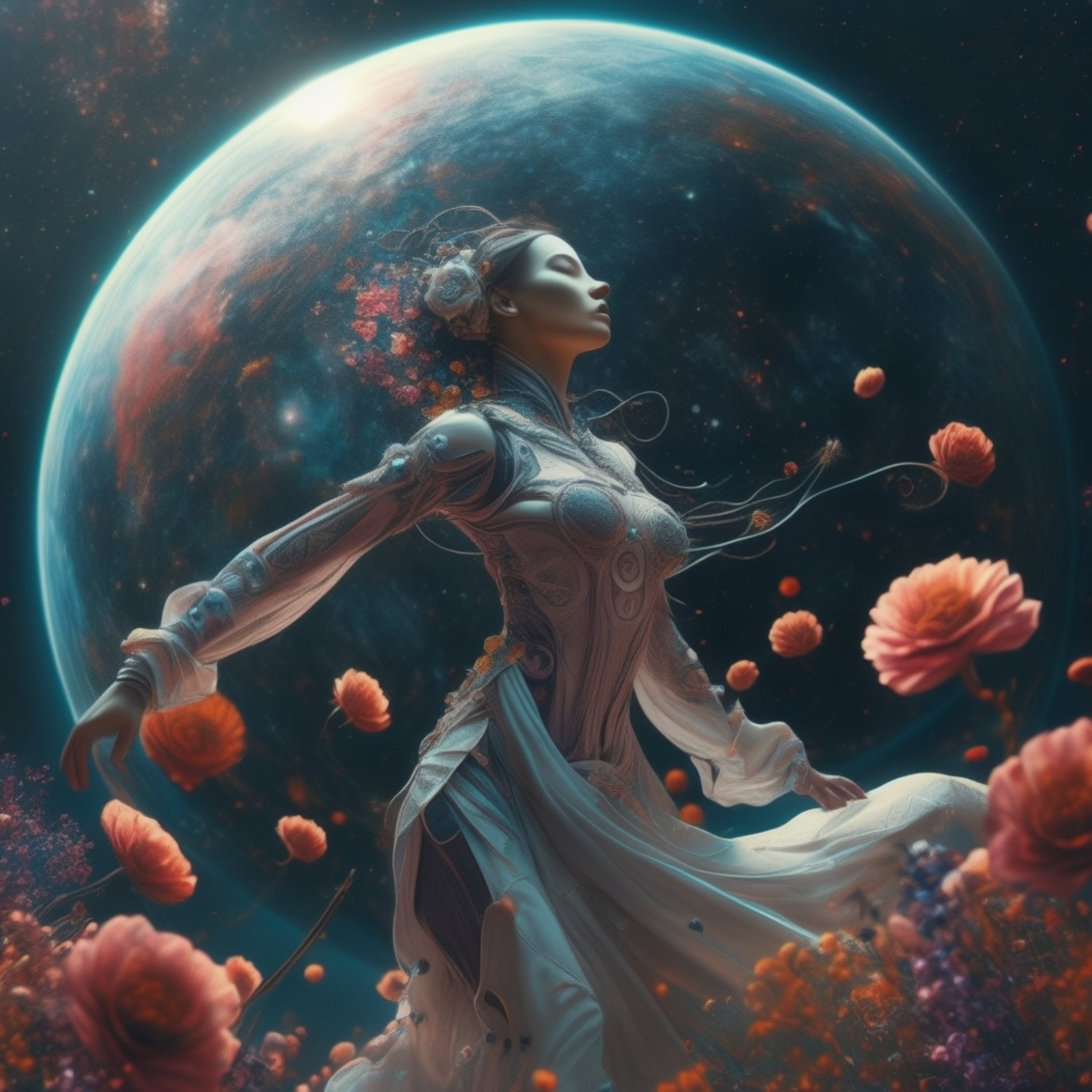 Lunar Dancer AI Art astrum, Fantasy Digital Art Downloads 4 Different Prints - Etsy