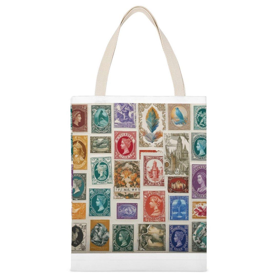 Canvas Tote With Antique Stamp Print (dual-sided Printing), Matching ...