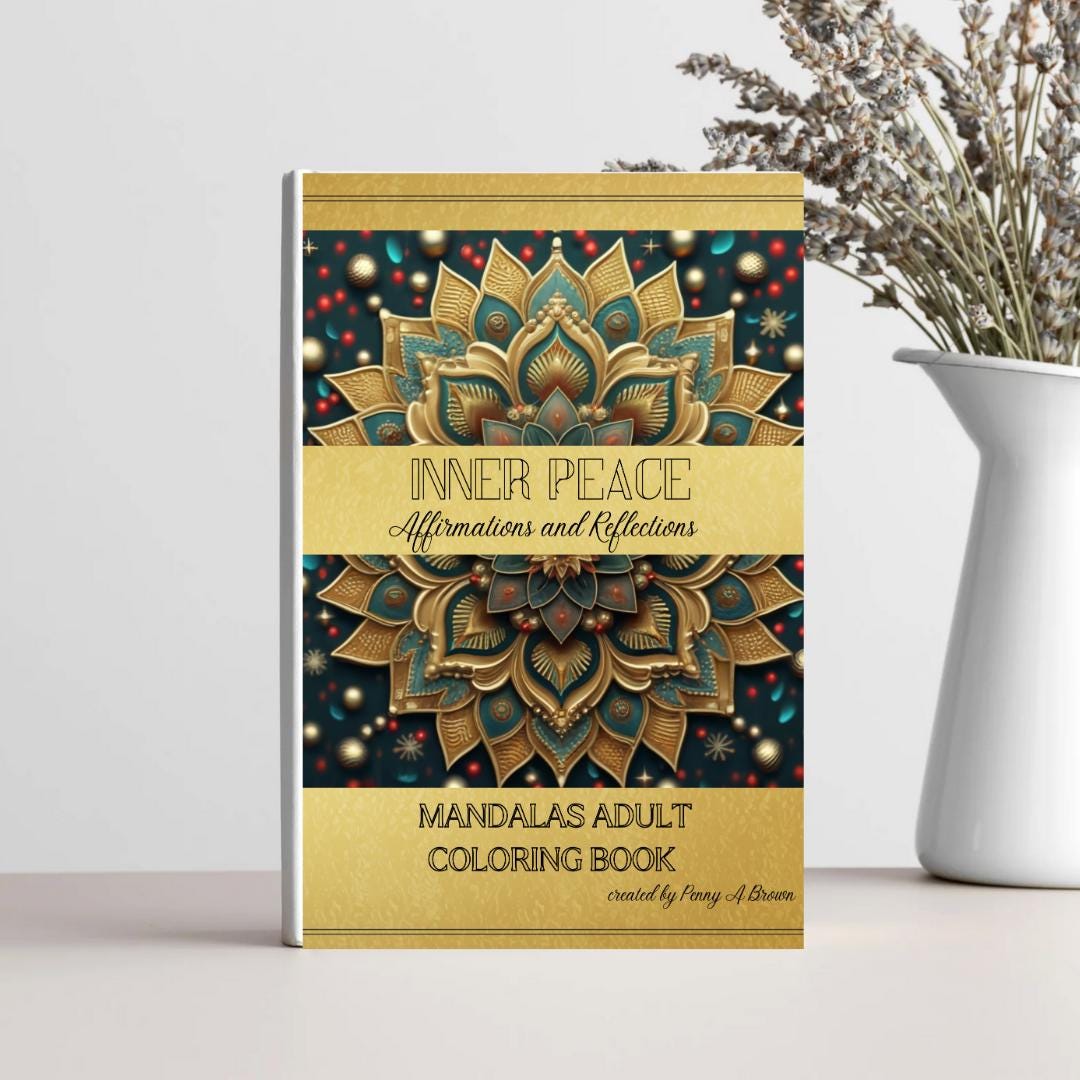 Printable Adult Coloring Book and Reflection Journal, Inner Peace ...