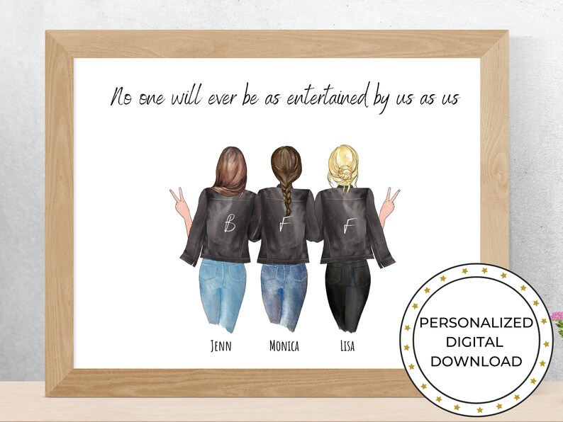 3 Best Friends Personalized Gift Custom Birthday Gifts - Etsy
