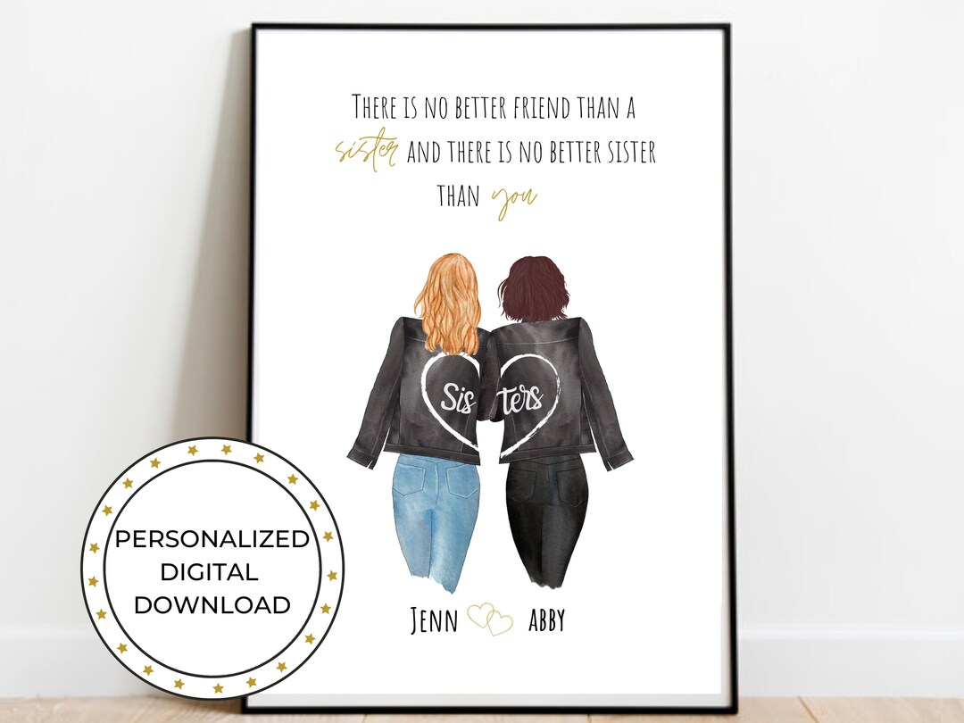 Sister Personalized Gift, Big Sister Gift, Sister Print, Custom Sister ...