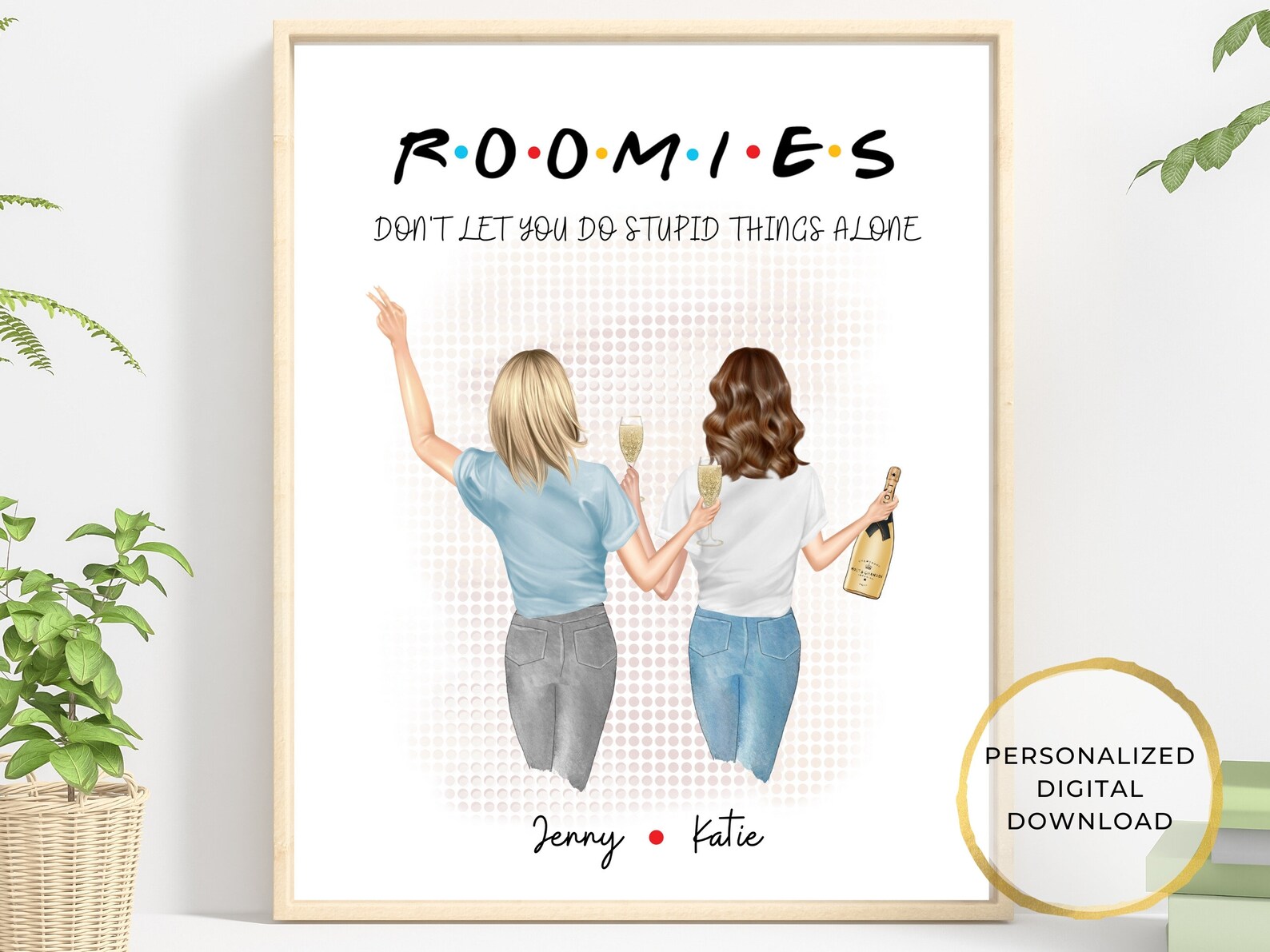 Personalized Roommates Poster Roomies Picture College Dorm - Etsy UK
