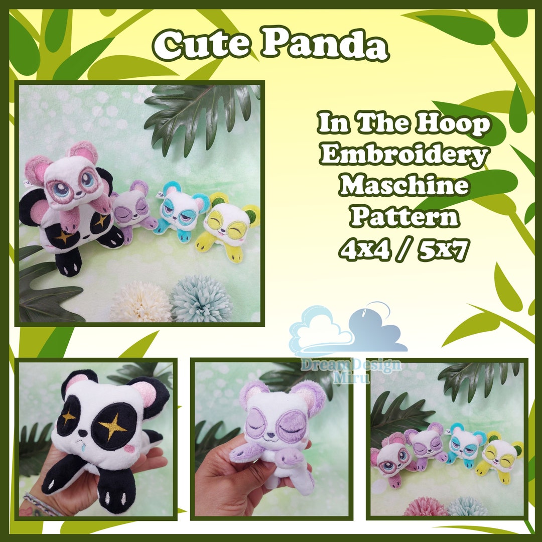 Panda ITH Plush Pattern - Etsy
