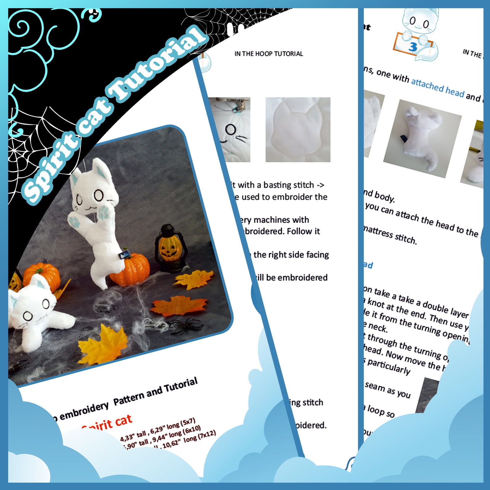 Spirit Cat ITH Plush Pattern - Etsy