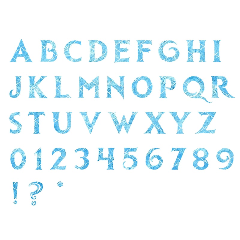 Frozen Font - Etsy
