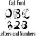 Cat Font SVG Cat Alphabet SVG Cat Letters SVG Cat Numbers | Etsy