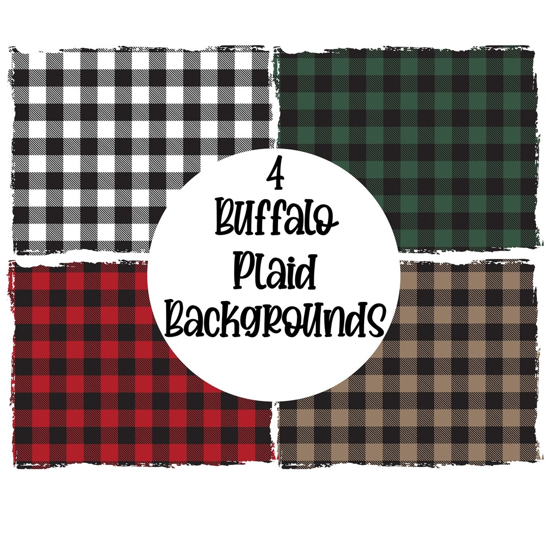 Buffalo Plaid Background Bundle, Digital Paper, Sublimation Background ...