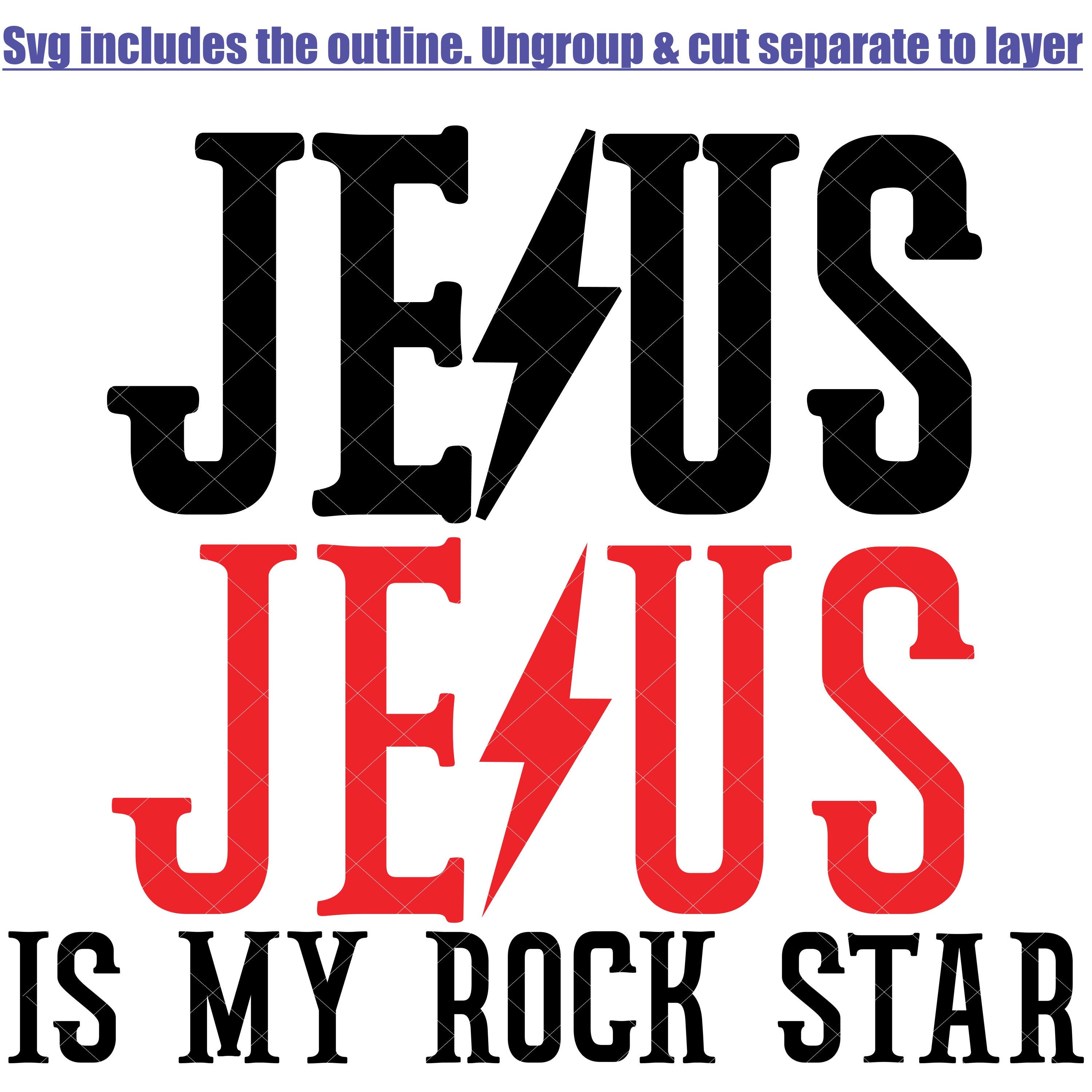 Jesus is My Rockstar SVG PNG Christian SVG Religious Svg | Etsy