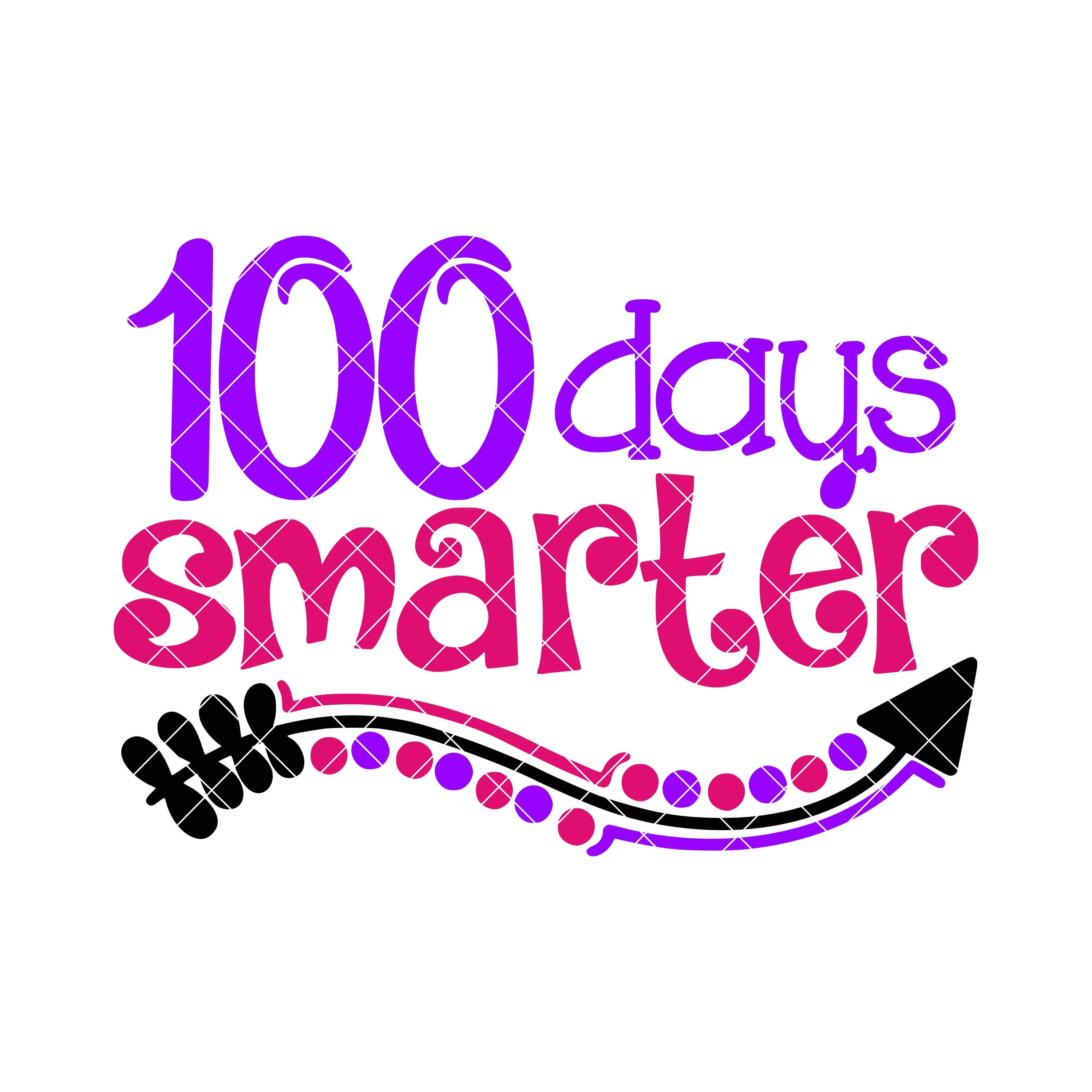 100 Days Smarter Svg Png 100 Days Of School Svg 100 Days Svg Etsy