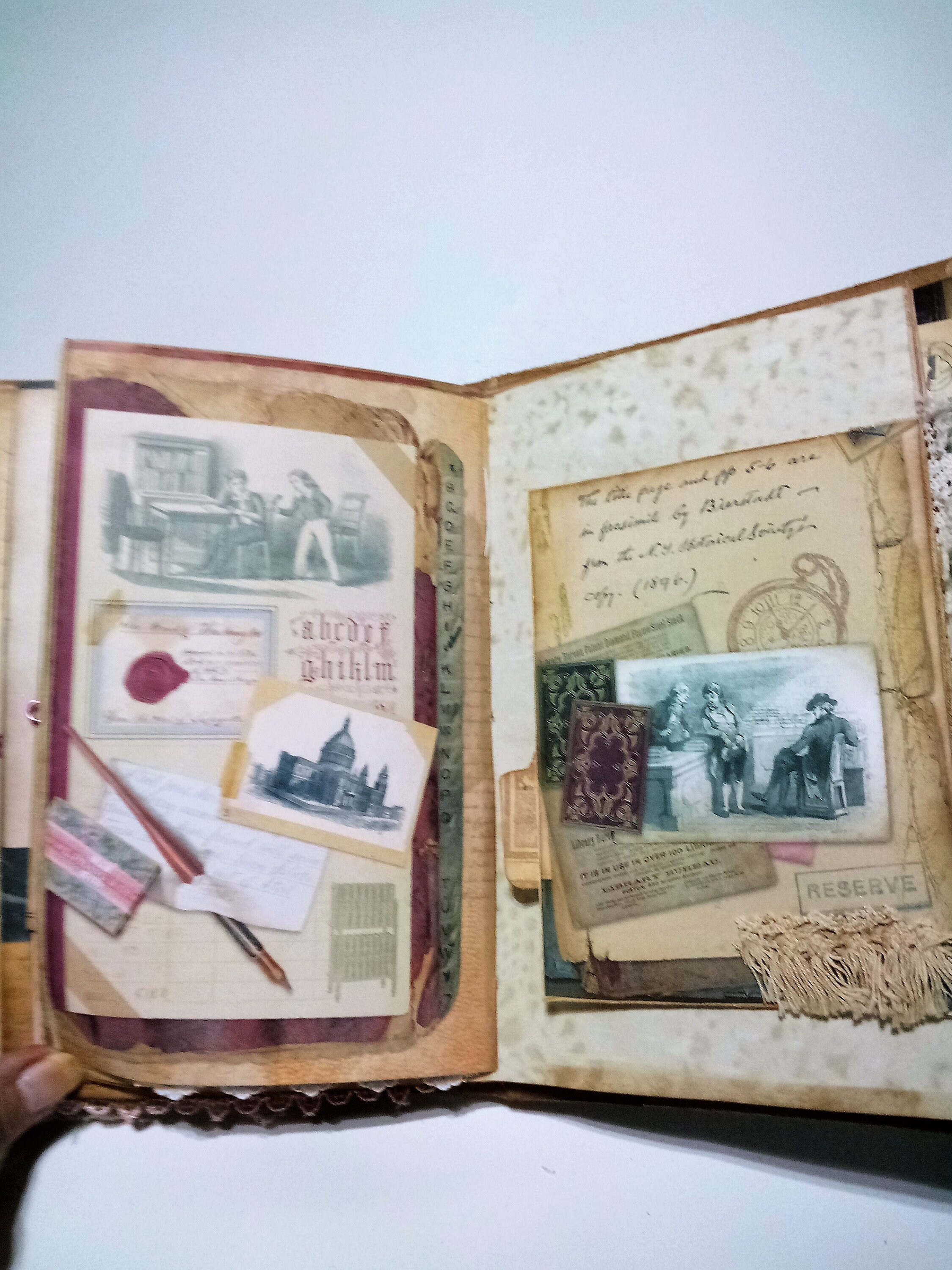 Unique Vintage Look Library Desk Set With Desk Organizer, Journal ...