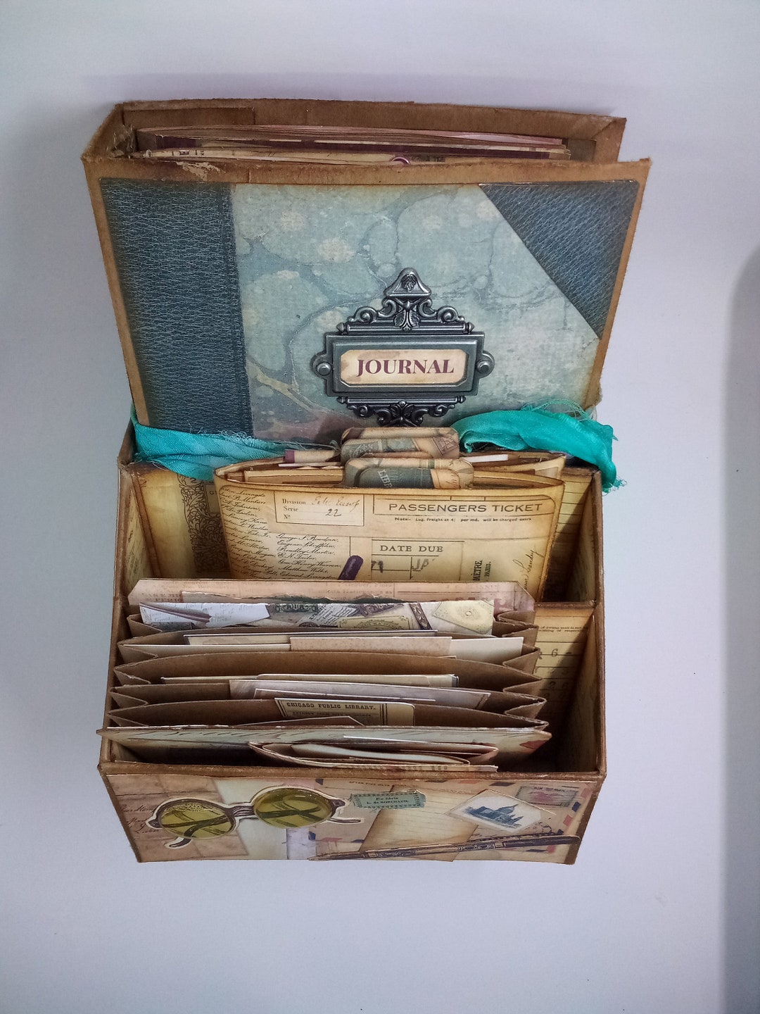 Unique Vintage Look Library Desk Set With Desk Organizer, Journal ...