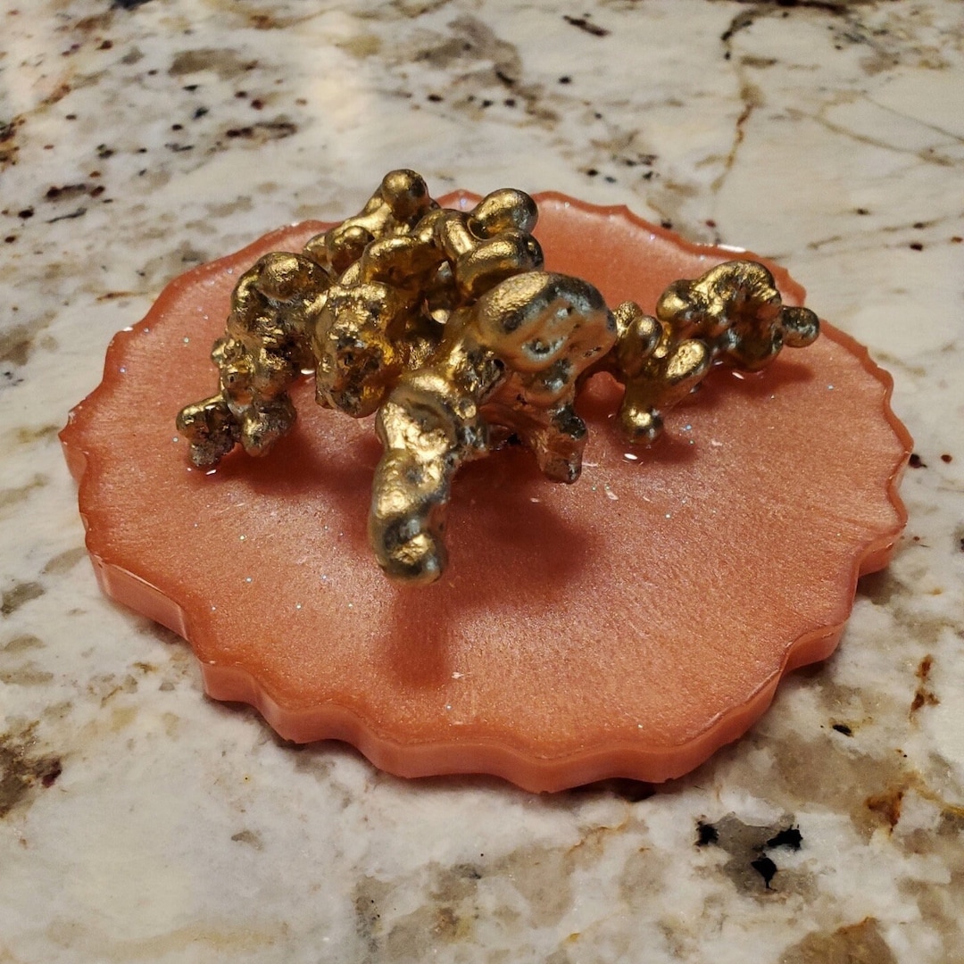 Fire Ant Art Sculpture- Gold on Rose Base - Etsy