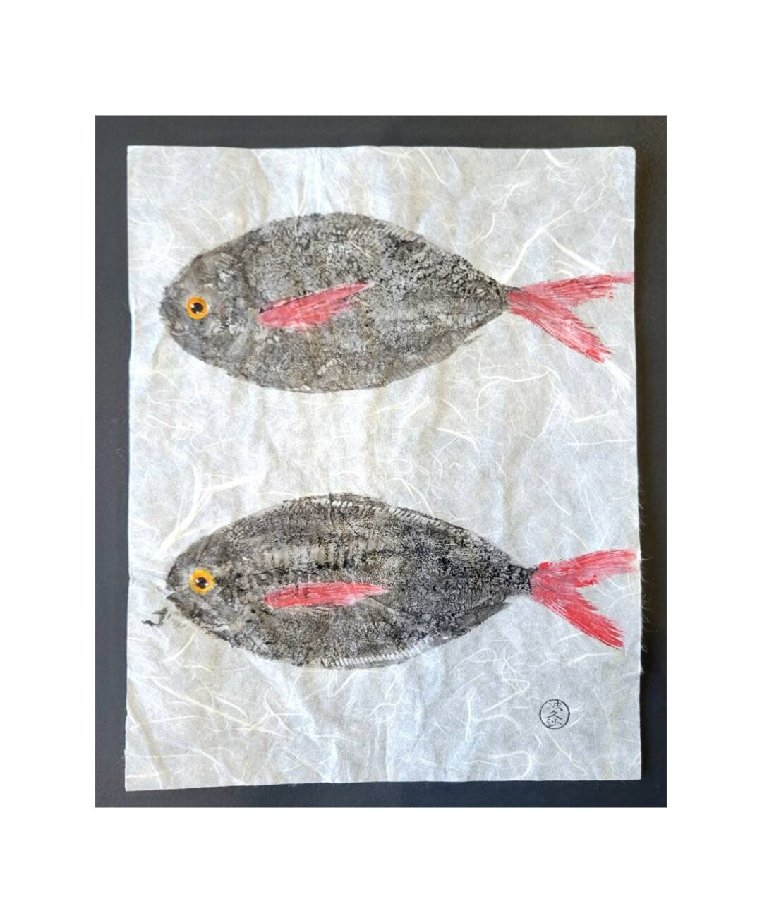 Original Gyotaku 'two Butterfish' Fish Impression - Etsy