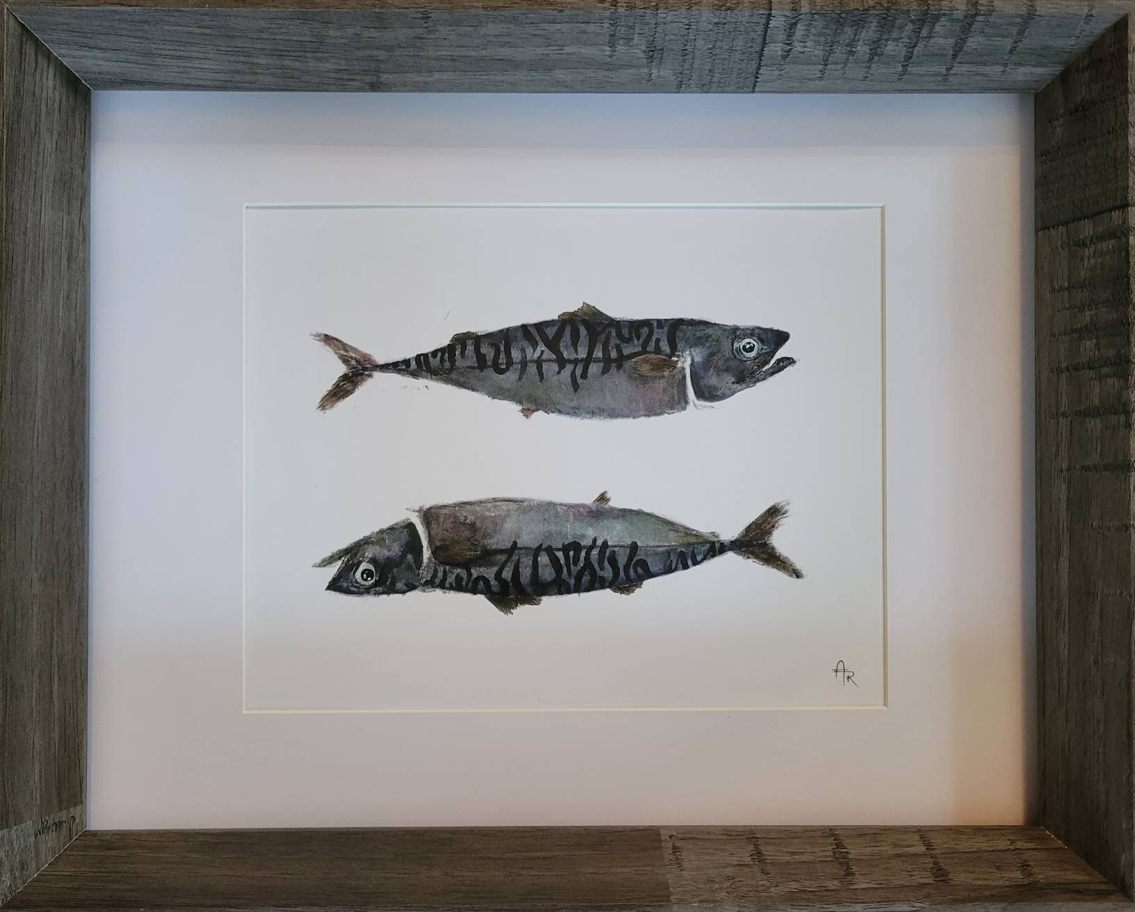 Mackerel Duo 8'' X 10'' Print of a Gyotaku Fish Impression - Etsy