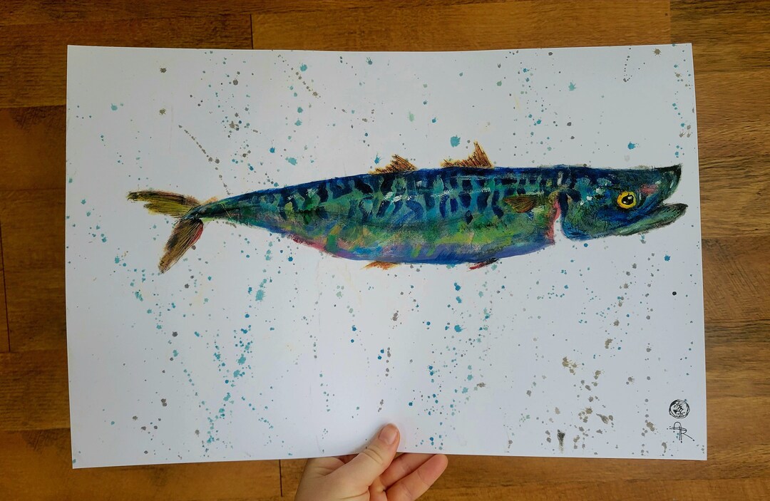 Mackerel Gyotaku Fish Impression (print) - Etsy