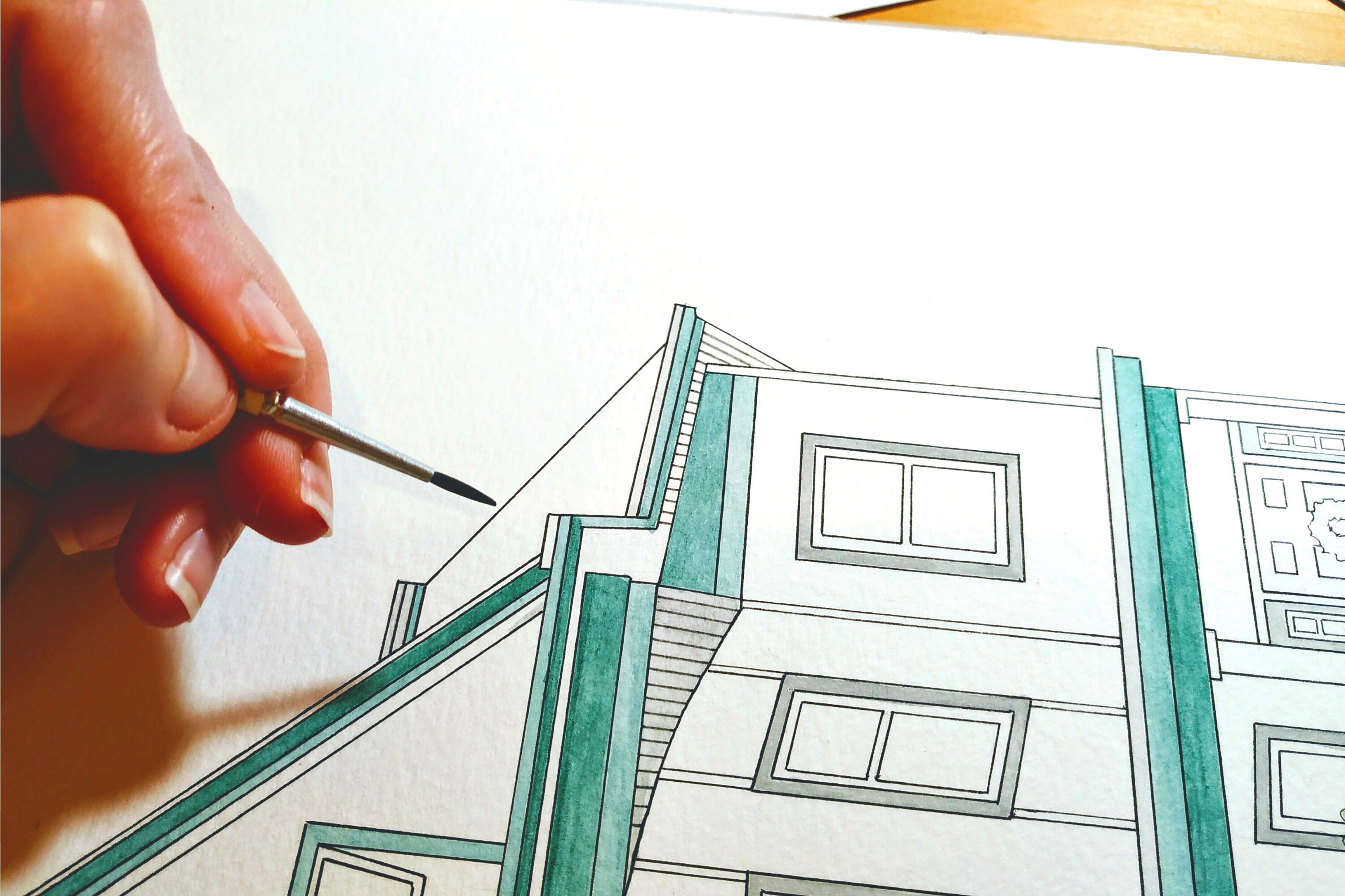 Custom Home Portrait | Hand-painted House | Watercolor Portrait ...