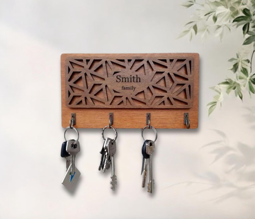 Personalized Key Holder for Wall, Key Organizer, Modern Key Rack - Etsy
