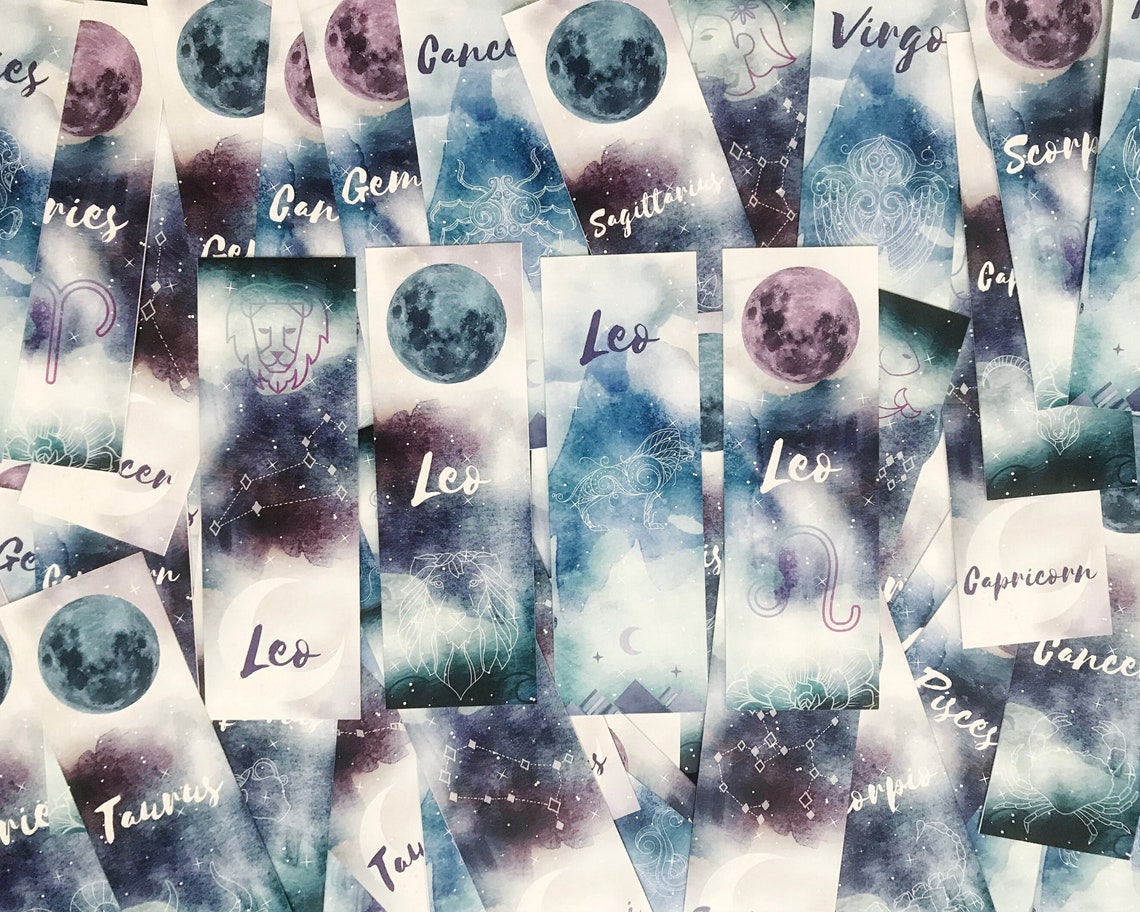 Leo Zodiac Bookmarks, Instant Download, Printable, Astrology Horoscope ...