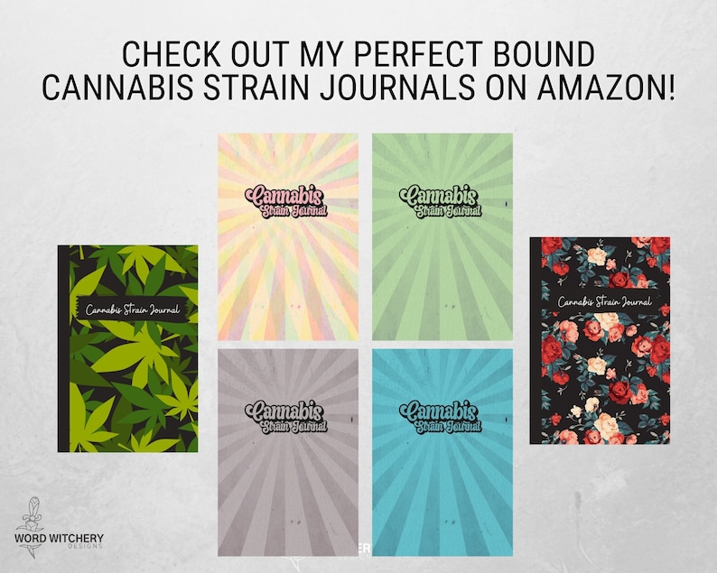 Cannabis Strain Journal, Printable, Medical Marijuana, Digital Download ...