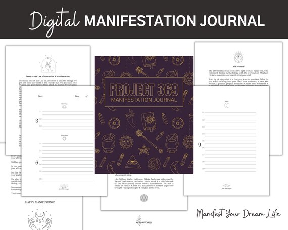 Project 369 Digital Printable Manifestation Journal Law of - Etsy