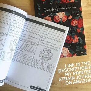 Cannabis Strain Journal, Printable, Medical Marijuana, Digital Download ...