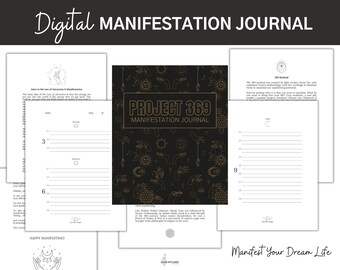 Project 369 Digital Printable Manifestation Journal Law of Attraction ...
