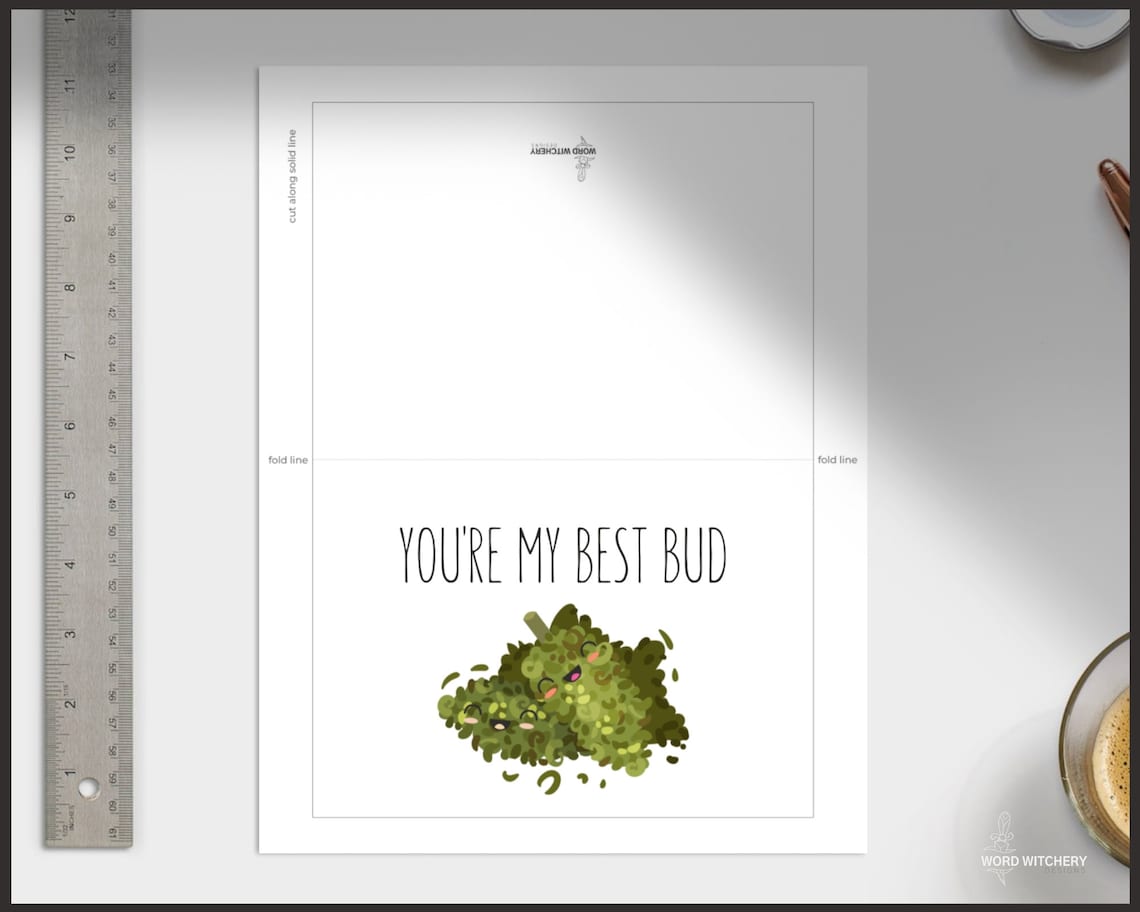 You're My Best Bud Printable Valentine's Day Card Instant Download ...