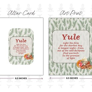 Printable Yule Altar Card + Art Print - Yule Blessings Gift Winter ...