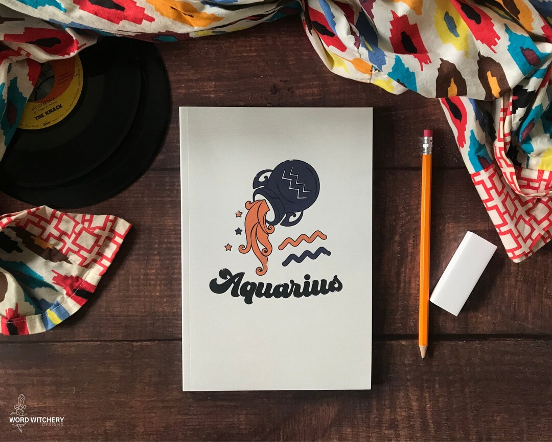 Aquarius : Vintage Astrology Journal Aquarius Notebook - Etsy