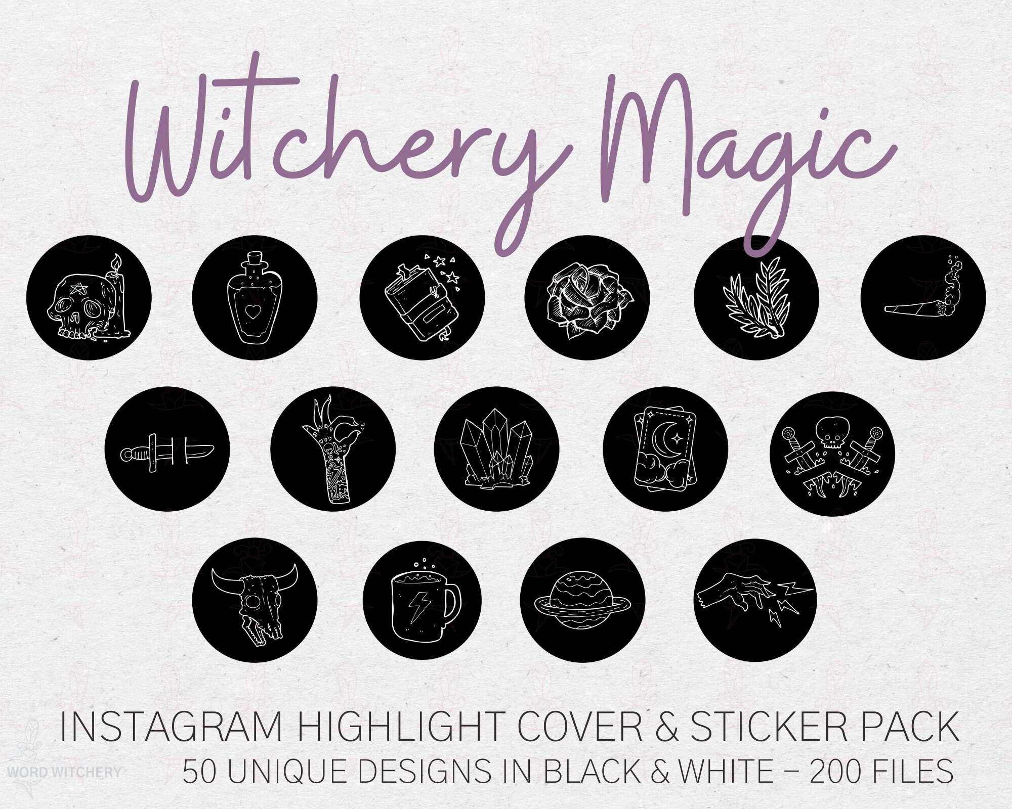Instagram Story Highlight Covers & Stickers Mystical | Etsy