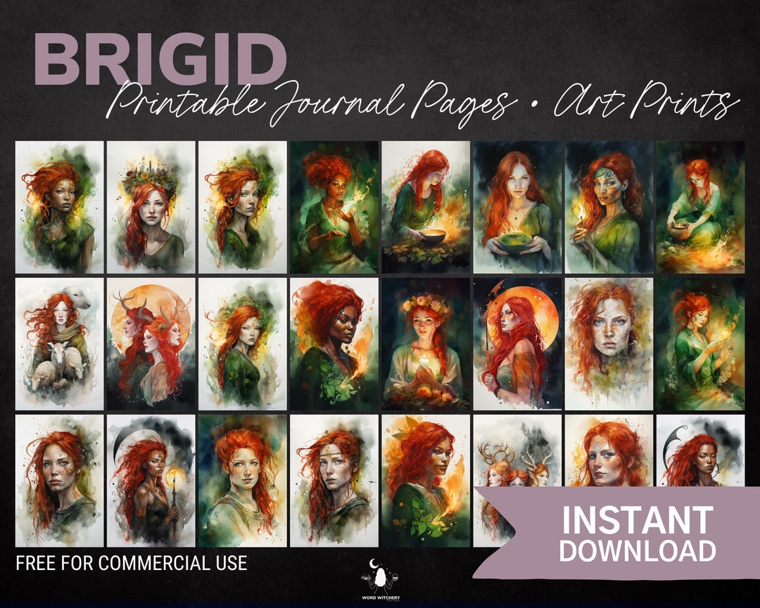 The Brigid Kit Free for Commercial Use Witch Art, Printable Grimoire ...