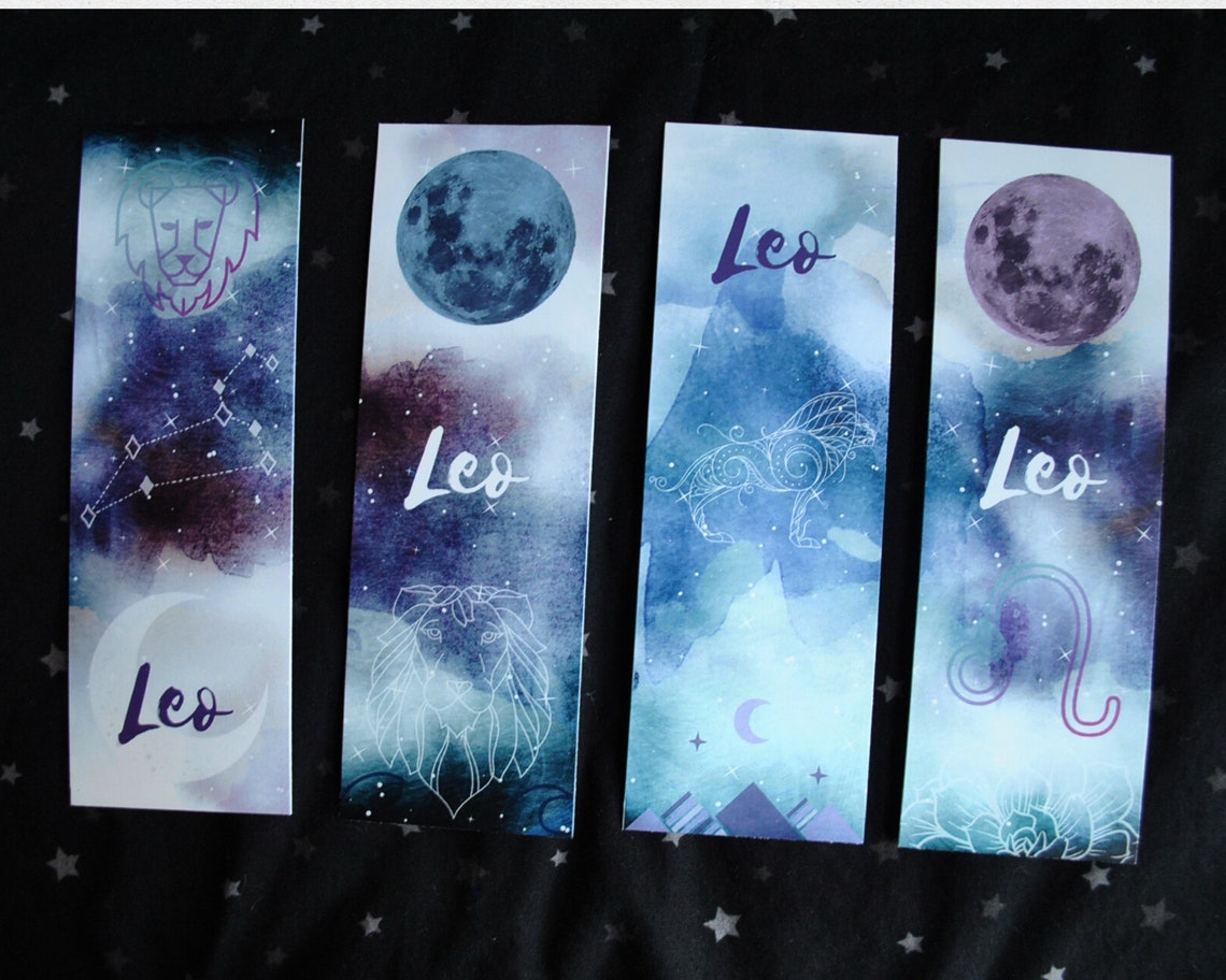 Leo Zodiac Bookmarks, Instant Download, Printable, Astrology Horoscope ...