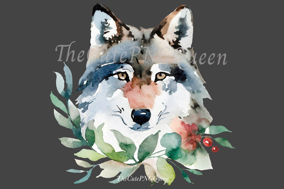 Wolf Sublimation Design, Wolf Clipart, PNG, Digital Art, Instant ...