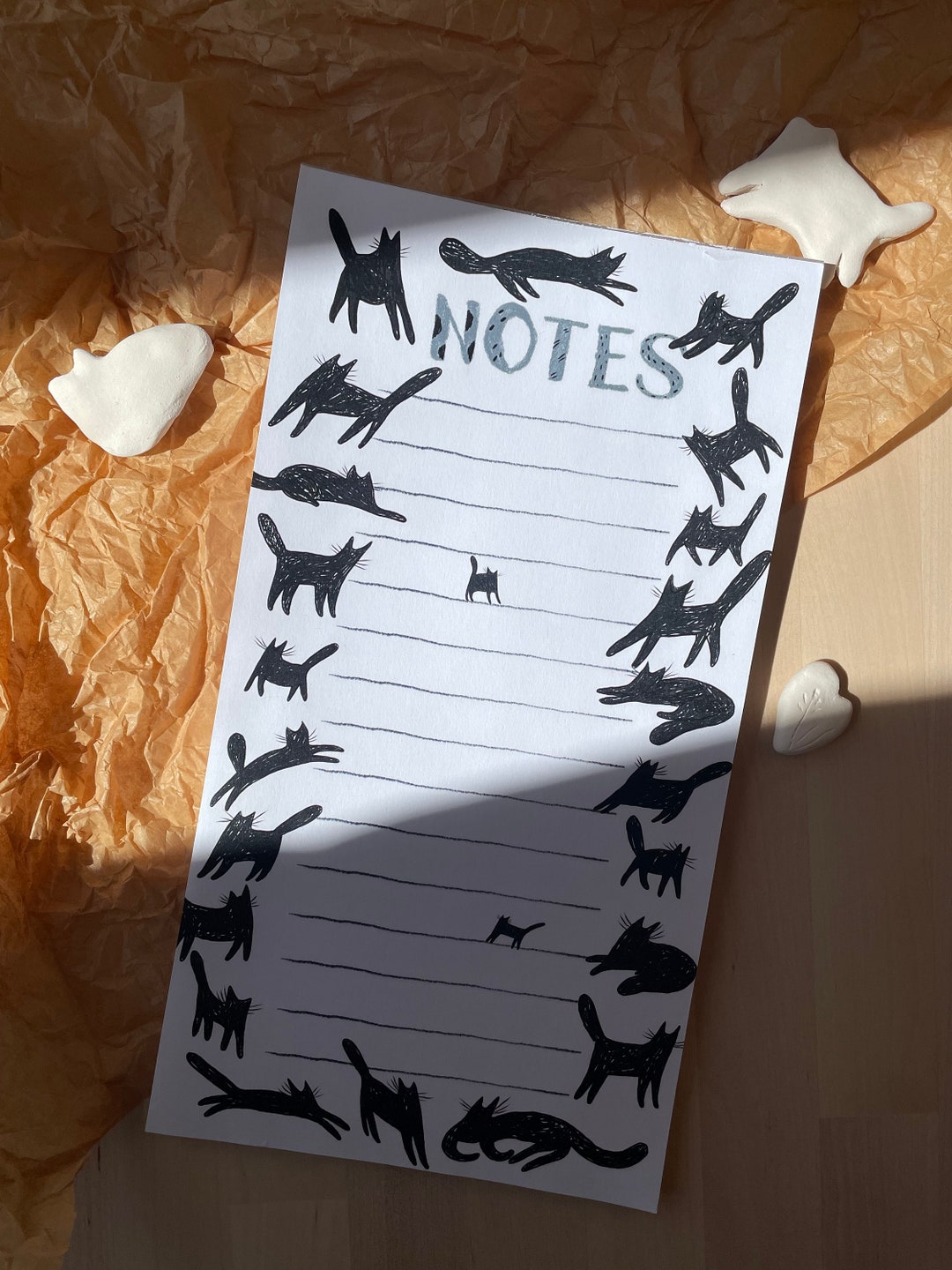 Cat Notepad/ Notes/ Memo Pad/ Black Cats - Etsy