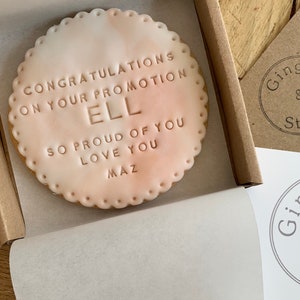 Big Round Personalised Celebration Biscuit Birthday - Etsy UK