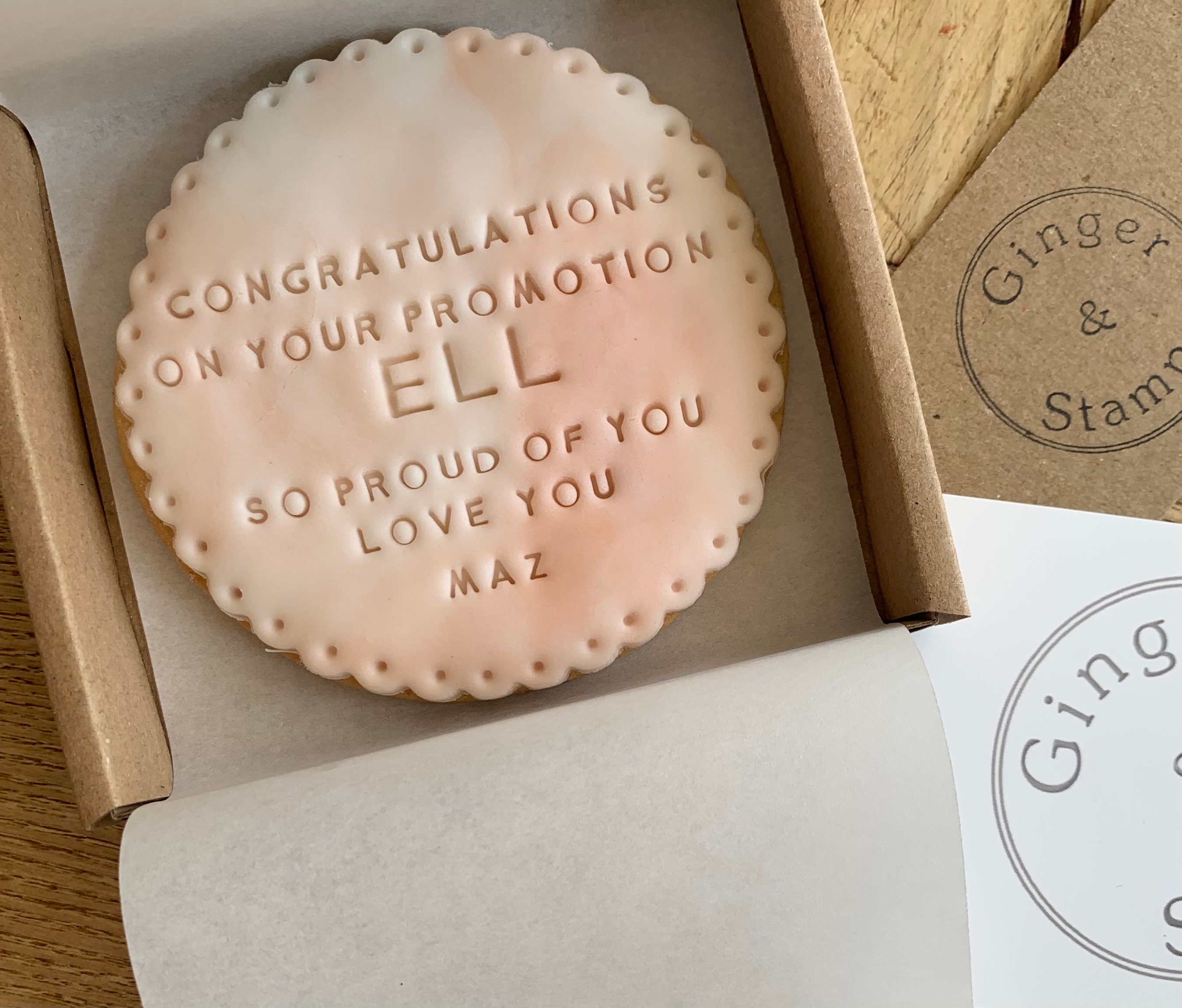 Big Round Personalised Celebration Biscuit Birthday - Etsy UK