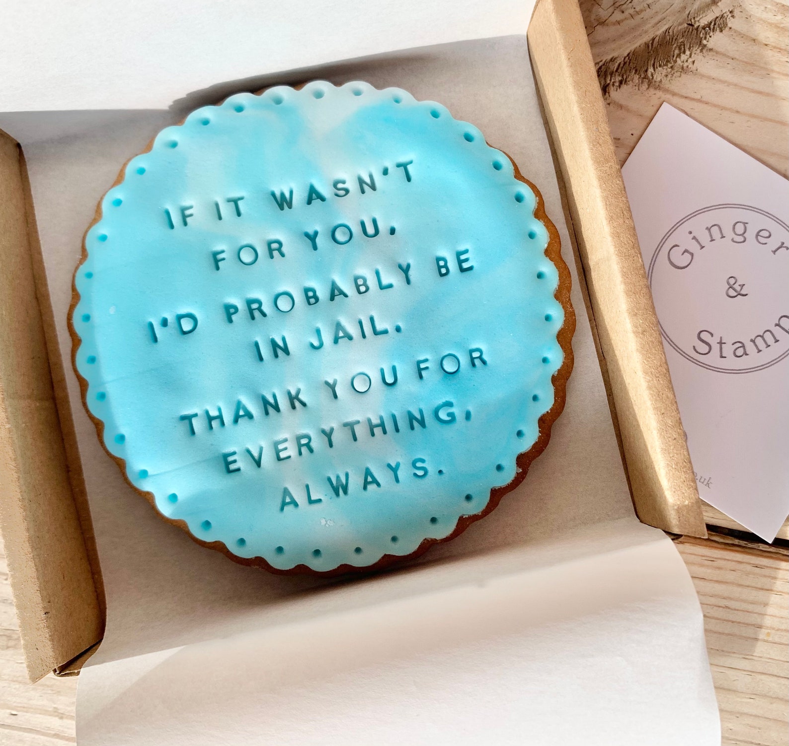 Big Round Personalised Celebration Biscuit Birthday - Etsy UK