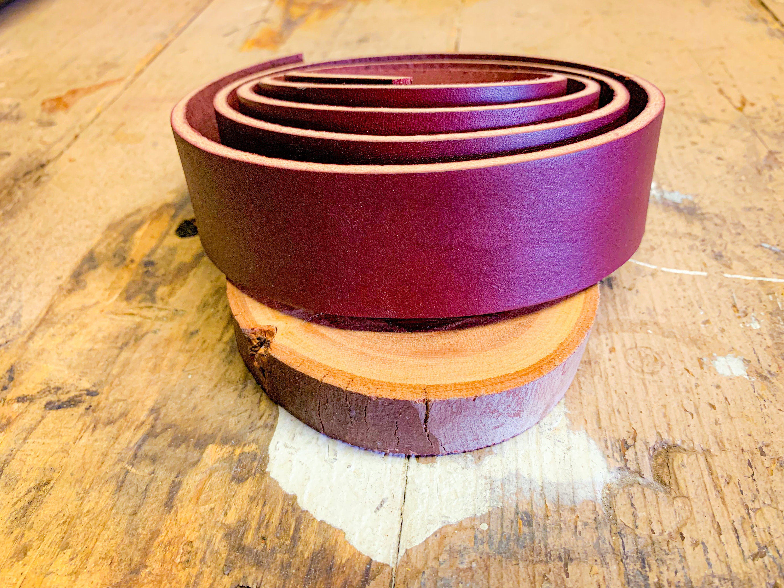 Wickett & Craig Full Grain Harness Leather Belt Blank 10-12oz - 1 1/2 ...