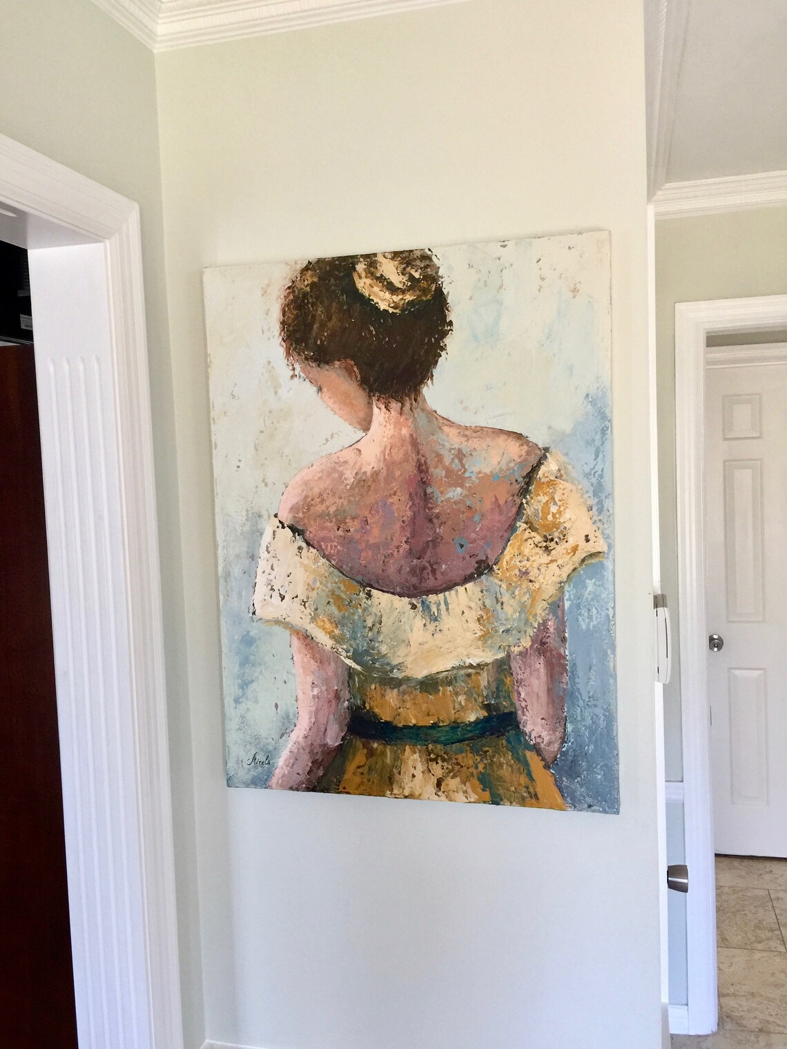 Large Original Abstract Hand-paint Canvas Fine Art Textured | Etsy