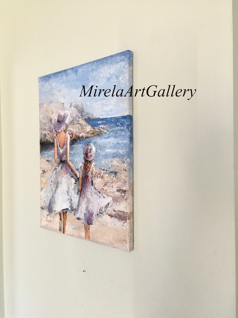 Mother and Daughter Abstract Figurative Art Original Wall - Etsy