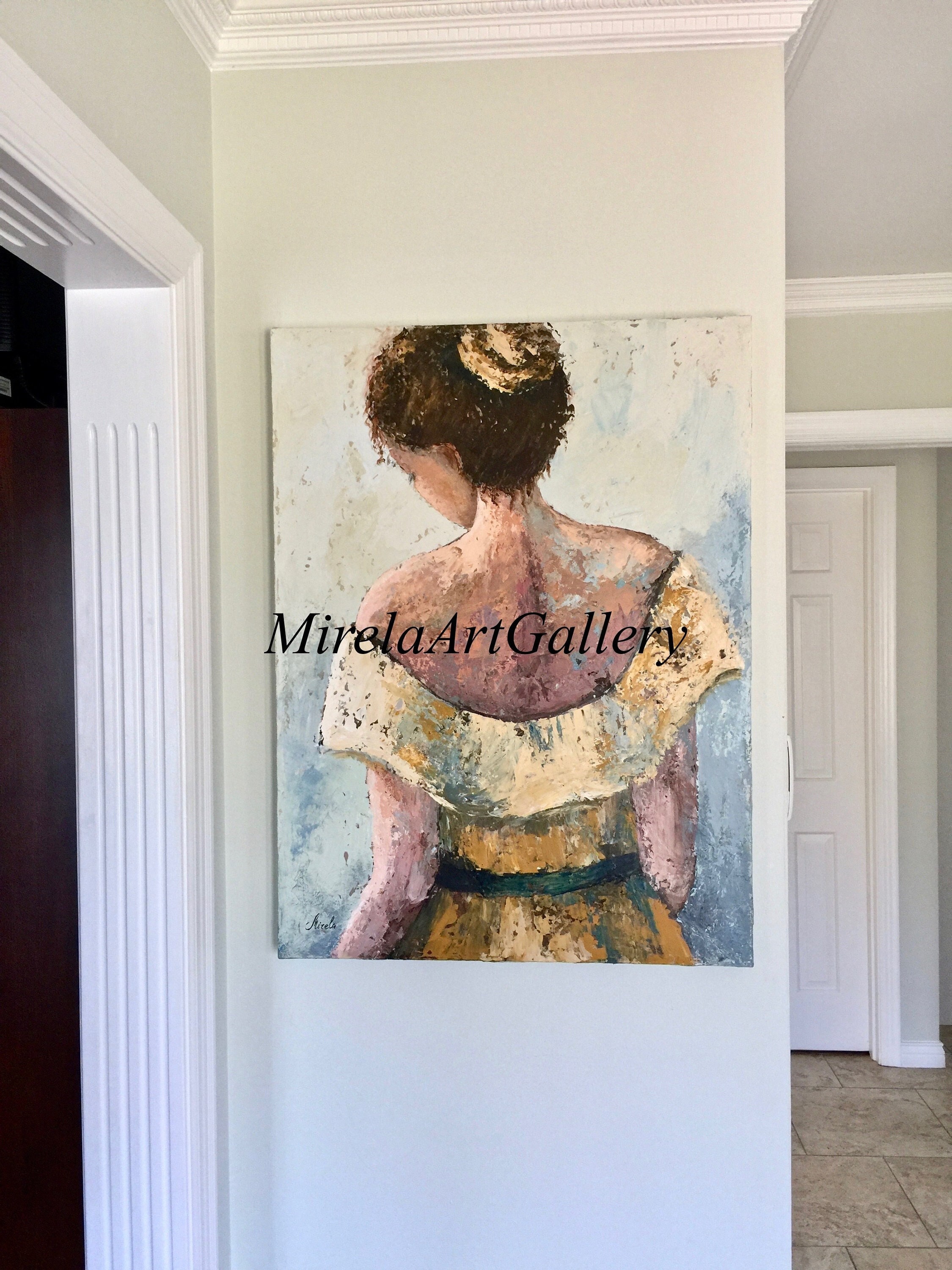 Large Original Abstract Hand-paint Canvas Fine Art Textured | Etsy