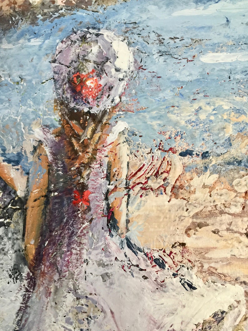 Mother and Daughter Abstract Figurative Art Original Wall - Etsy