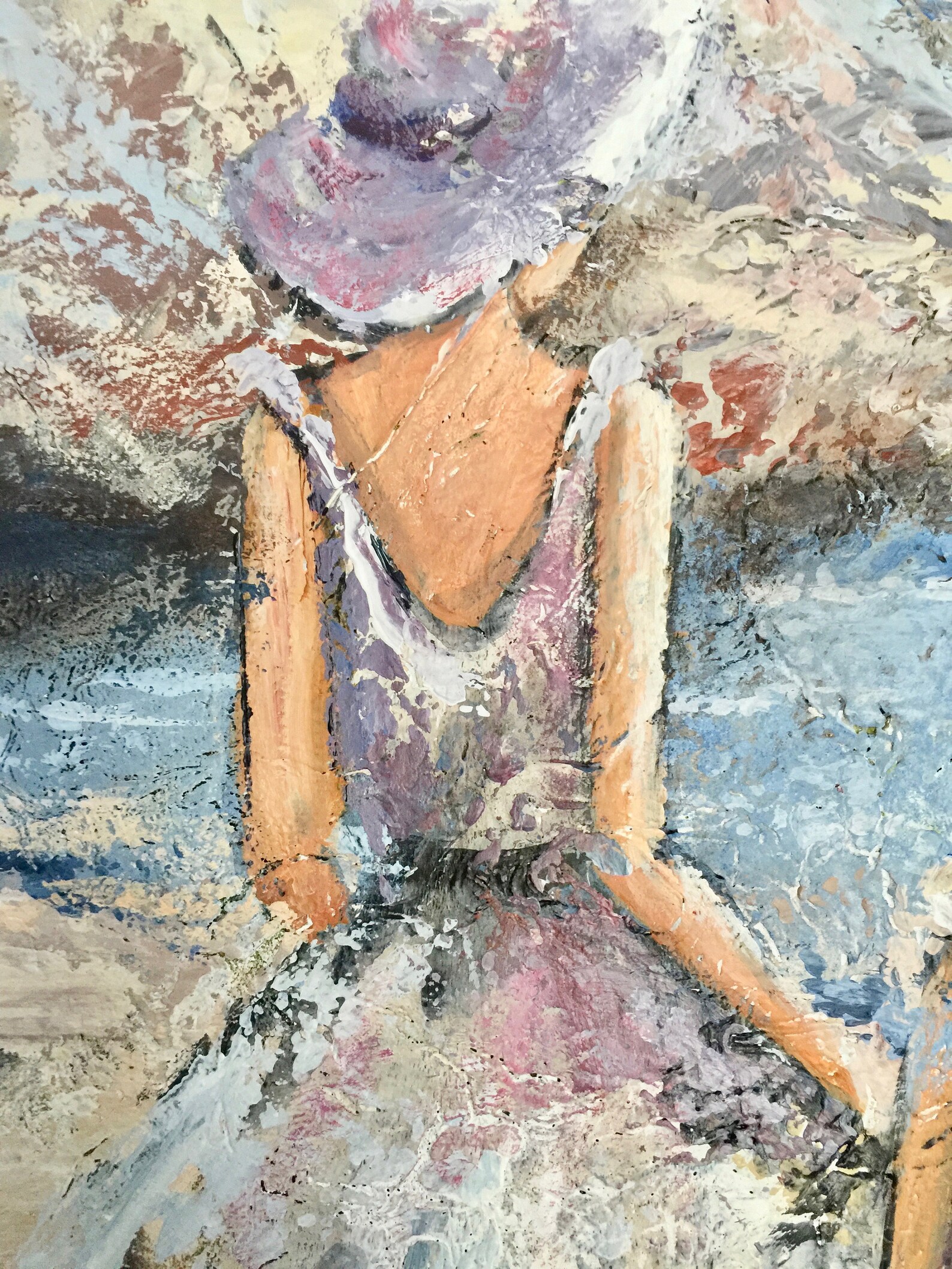 Mother and Daughter Abstract Figurative Art Original Wall - Etsy