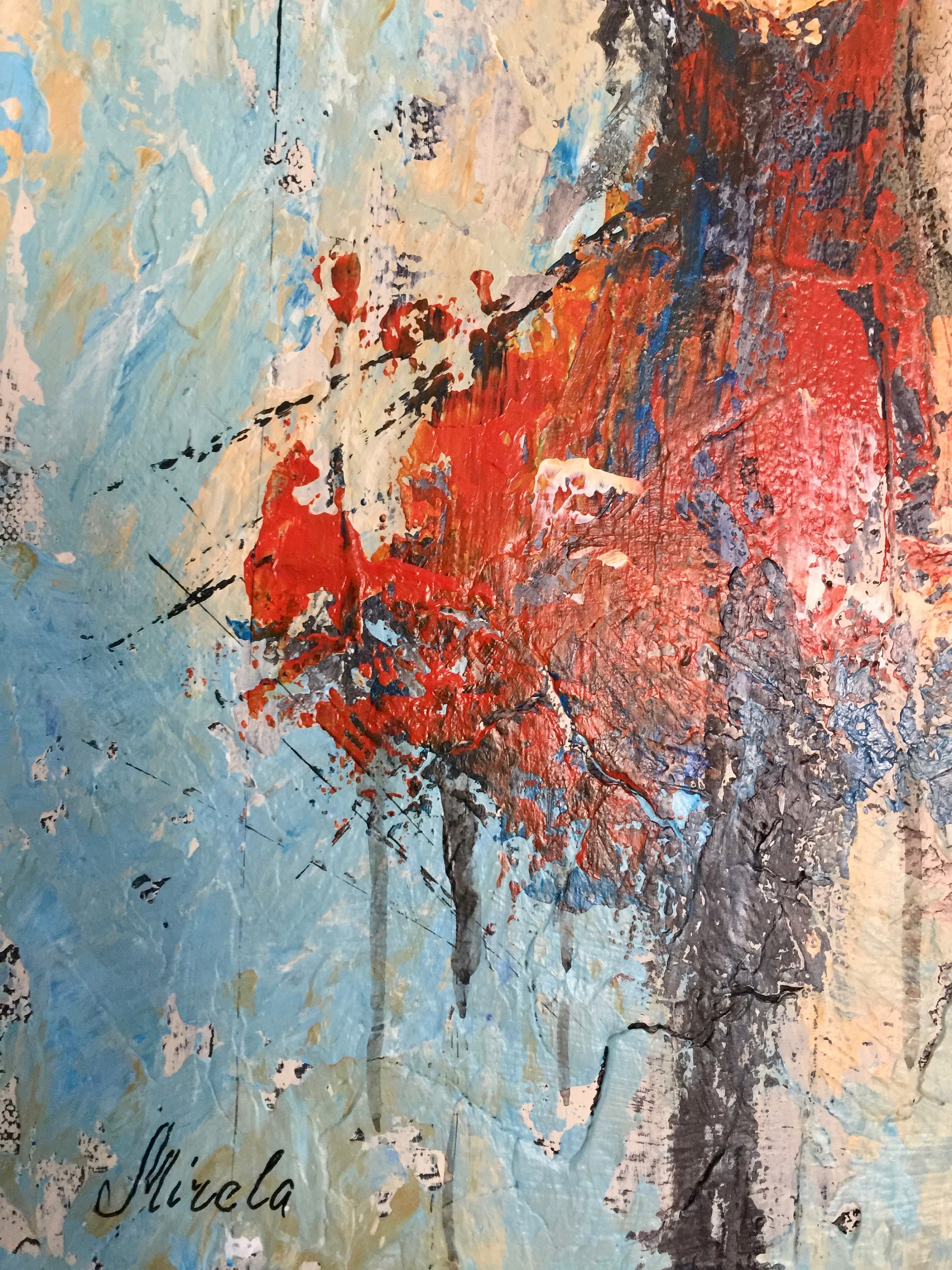 Hand Painted Lady Figure Wall Art Palette Knife Art Original - Etsy