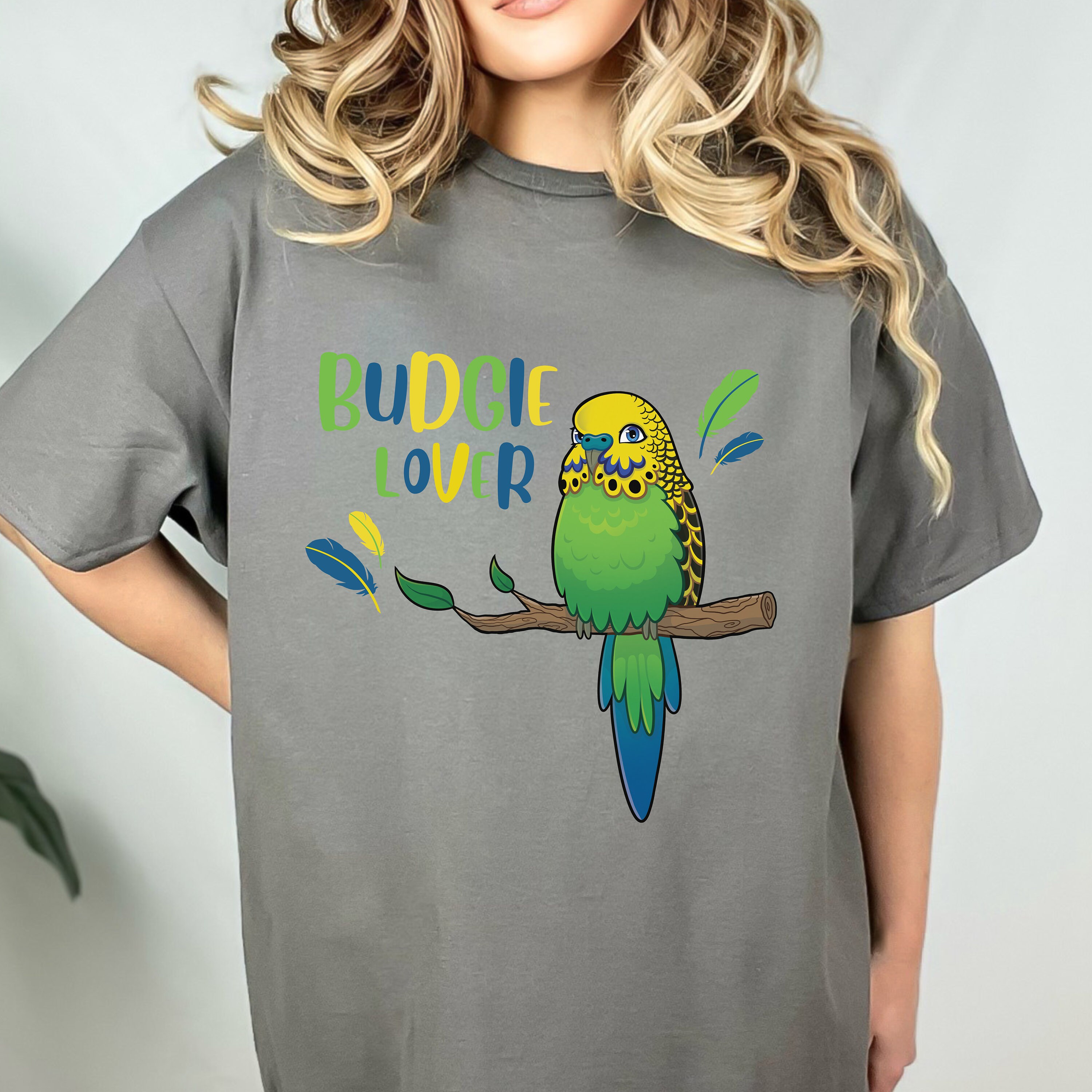 Budgie Shirt, Parakeet T-shirt for Bird Lover, Cute Gift for Parrot Mom ...