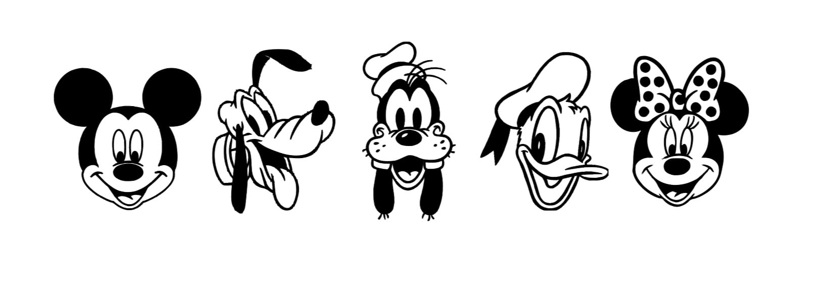 Disney's Fab Five Mickey Minnie Donald Goofy and - Etsy