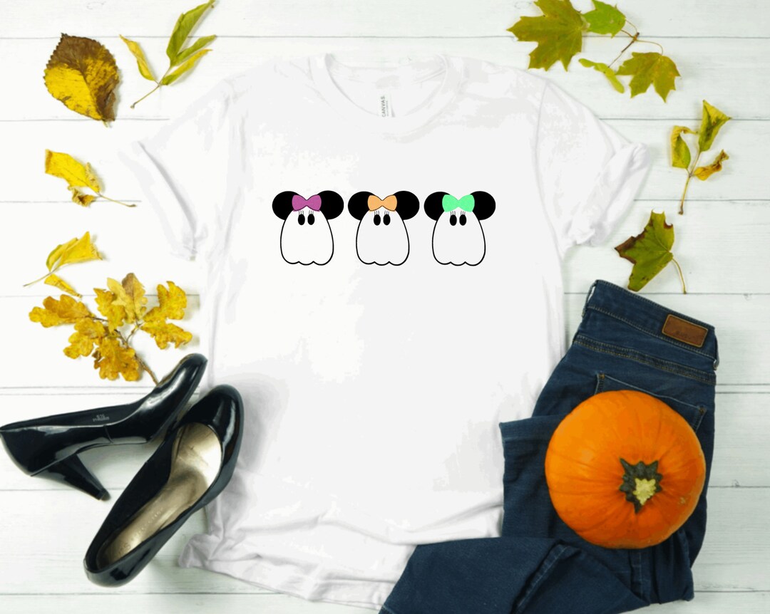 Disney's Halloween Minnie Mouse Ghosts With Bow Boo Bash - Etsy
