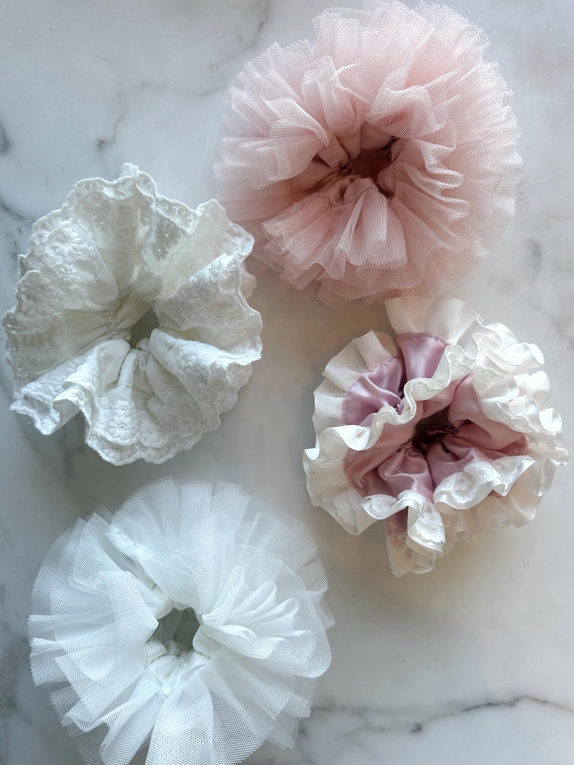 Ballet Pink Oversize Scrunchie, Mesh Tutu Huge Hair Bun - Etsy