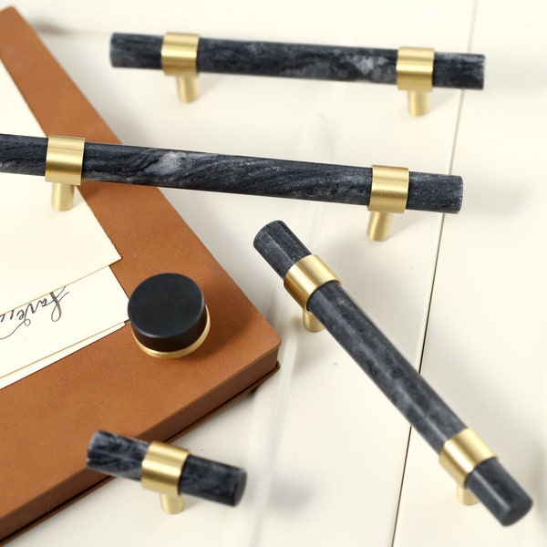 Marble Cabinet Pulls - Etsy