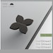 Flower Half Cabinet Pulls Four Clover Drawer Handles Cupboard Kitchen ...